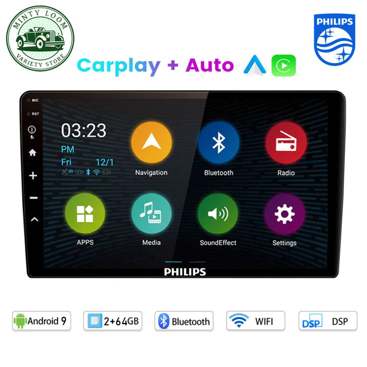 Philips [2+64G] TAC9209/93 Android Car Stereo Car Radio Carplay/Android ...