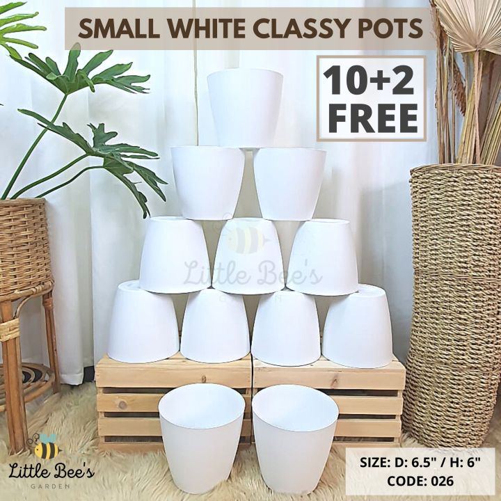 Small WHITE Classy Pots 10+2 FREE | Minimalist Yayamanin Pots ...