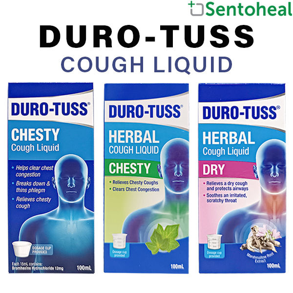 Duro-Tuss Cough Liquid/ Herbal Chesty/ Dry Cough - Relieve cough ...