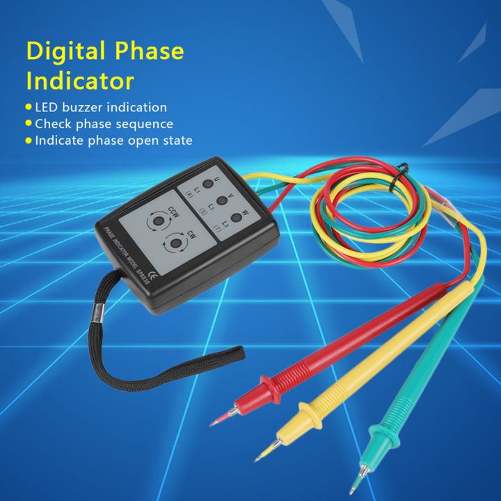 Phase Indicator Phase Sequence Indicator 200 V-480V AC Digital Phase ...
