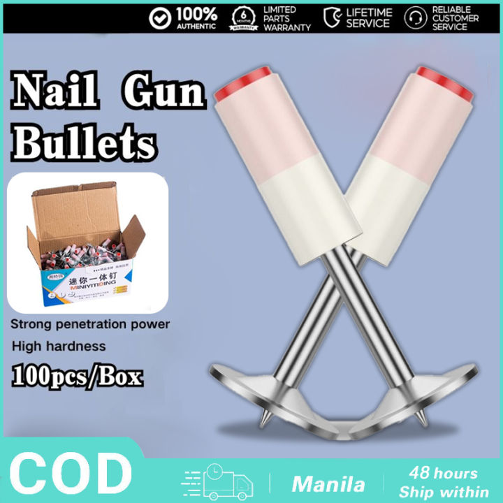 Nail Gun Bullet 100PCS Steel Nail Gun Mini Rivet Gun Bullet Nail Gun ...