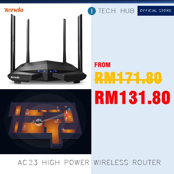 Tenda AC1200 High Power Dual Band WiFi Gigabit 5G Wireless Router | Lazada
