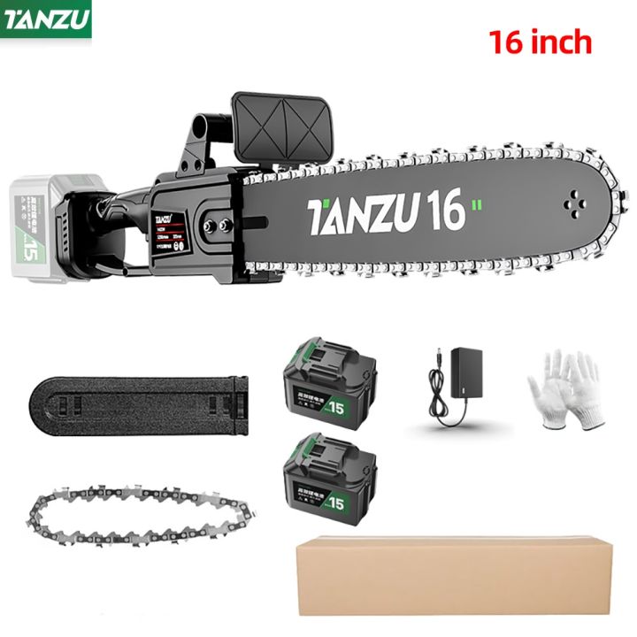 【LZ】 16 Inch Industrial Brushless Electric Chain Saw 21V Pruning Wood ...