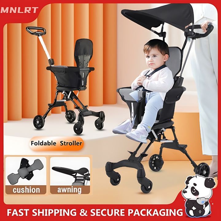 Foldable Stroller for Baby Lightweight Stable Soft Seat Hand Push For ...