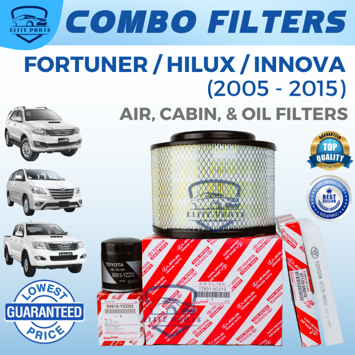 FILTERS SETS! Air, Oil, & Cabin For TOYOTA FORTUNER / HILUX / INNOVA ...