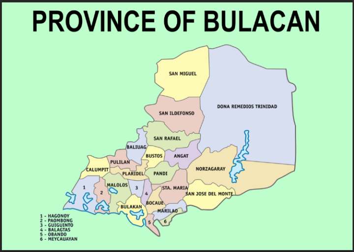 Bulacan Province Map Waterproof A4 Laminated Chart | Lazada PH