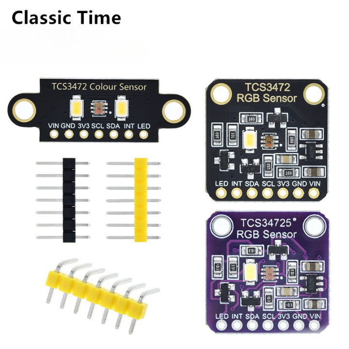 โมดูลอาร์จีบีการรู้จำเซนเซอร์สี TCS34725บอร์ดพัฒนา I2C IIC สำหรับ ...