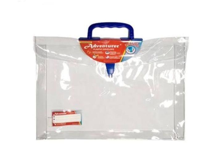 Adventurer Plastic Envelope with Handle Expandable Clear Long Size ...