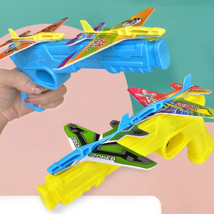 BabyCare Foam Catapult Airplane Children Aeroplane Launcher Toy ...