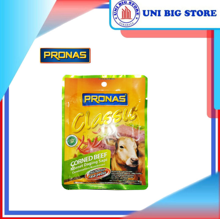 Pronas Corned Beef CHILI Pedas 50 g Sachet Kornet Sapi Spicy | Lazada ...
