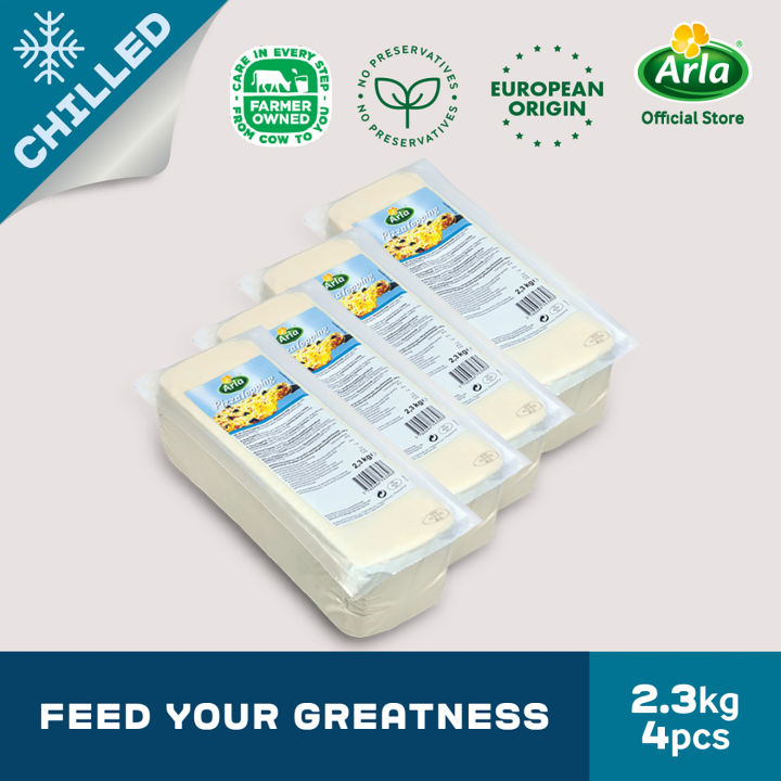 Arla Pizzatopping Cheese Block 2.3kg 4-Pack | Lazada PH