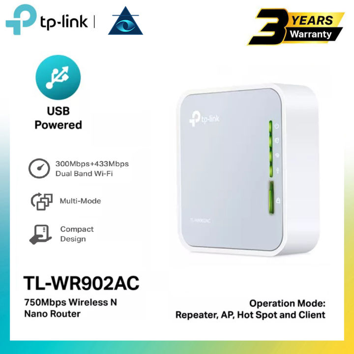 TP-Link TL-WR902AC AC750 Wireless Travel Router Mini Dual Band Range ...