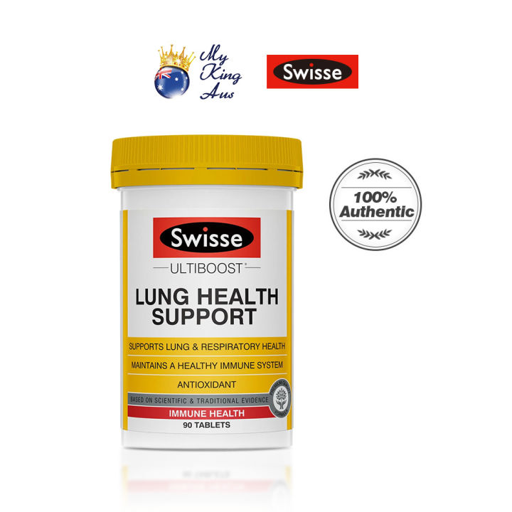 Swisse UltiBoost Lung Health Support 90 Tablets Enhance Lung Function ...