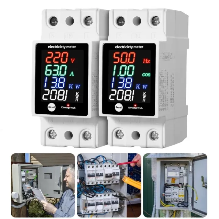 AC Digital Display Meter Immediate Monitoring Electric Current Power ...