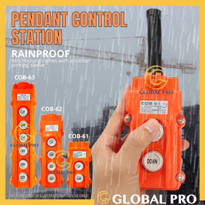 COB-61/COB-62/ COB-63 Rainproof Hoist Crane Push Button Switch Crane ...