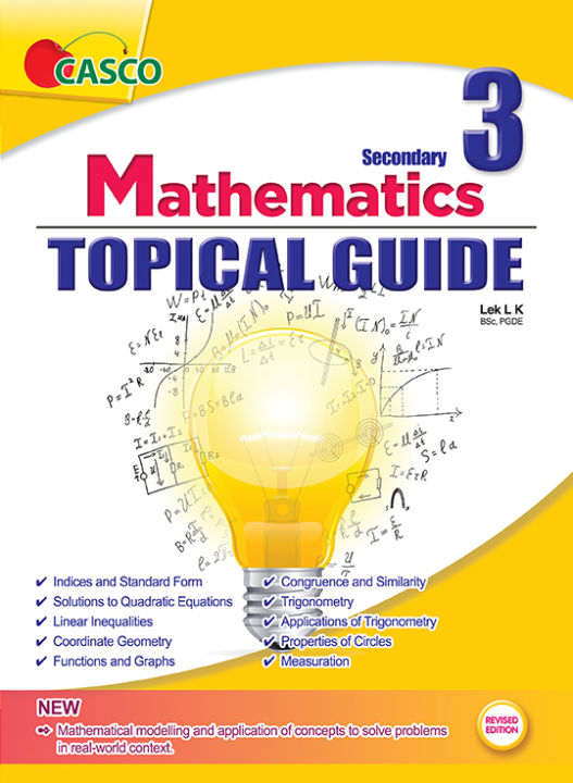 Secondary 3 Mathematics Topical Guide - Revised Edition | Lazada Singapore