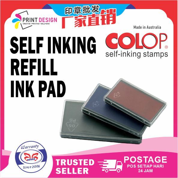COLOP Replacement Ink Pad | P20 P30 P40 P50 | Rectangular Spare Ink Pad for Self Inking Stamp ...