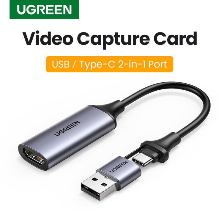 UGREEN HDMI to USB Type C Video Capture Card 4K HDMI Cable Adapter Grabber Box for PC Computer ...