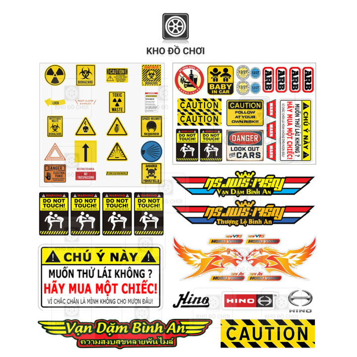 Tem sticker dán xe mô hình điều khiển tỉ lệ 1:16, 1:14, 1:12, 1:10 ...