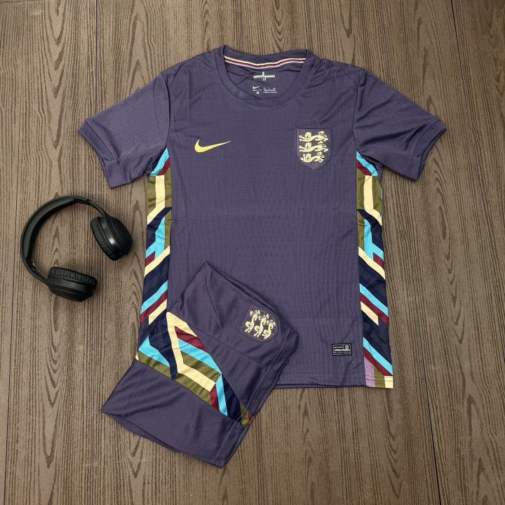 [Logo Thêu] Bộ quần áo bóng đá Tuyển anh euro 2024 sân nhà màu tím ...