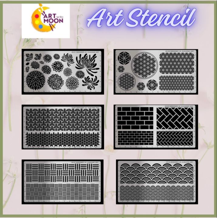 Art Stencils Stainless Steel | Ultra Thin Stencils | Pastel Art Nagomi ...