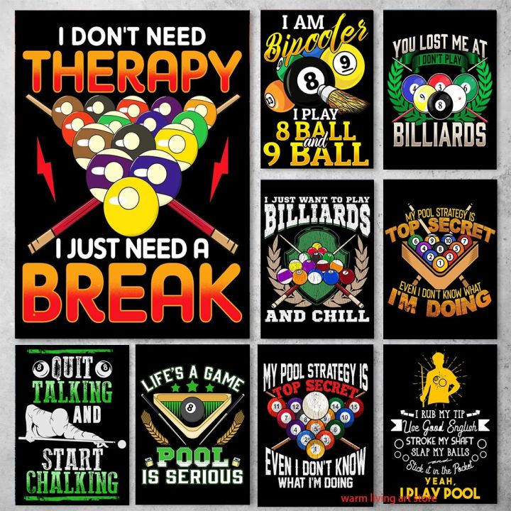 Snooker Billiard Posters and Prints Canvas Painting Wall Art Print ...