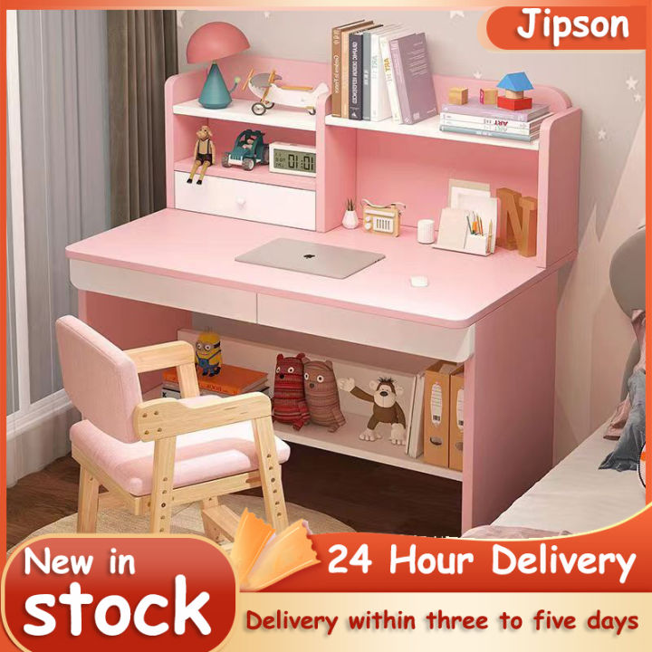 Computer Desk Desktop Study Table with Drawer and Shelves Office ...