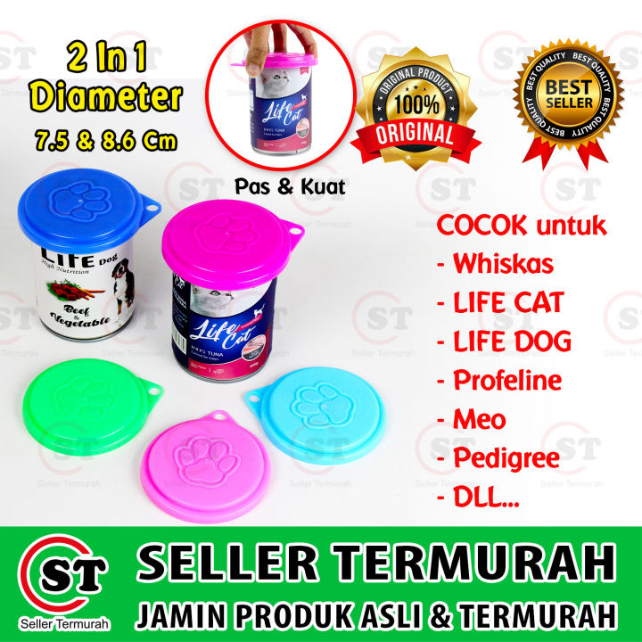 Tutup Makanan Kaleng Kucing dan Anjing / Penutup Kaleng / Tutup Makanan ...