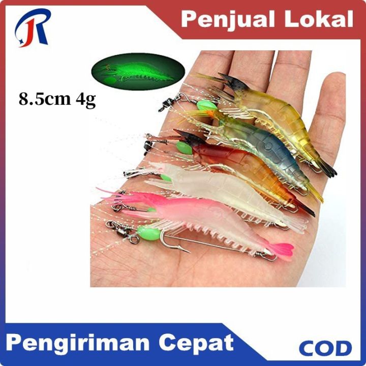 Umpan Pancing 8.5cm 4g Soft Bait Bentuk Udang Imitasi 8 Warna Ukuran ...