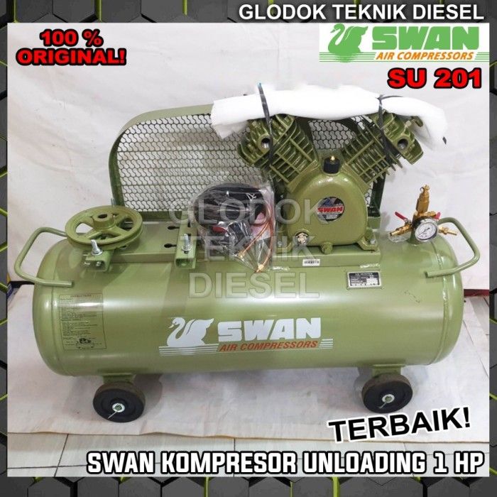 SWAN AIR COMPRESSOR (S SERIES) SVP-201, KOMPRESOR ANGIN 1 HP ORIGINAL ...