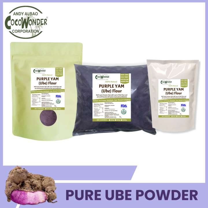 PURE UBE POWDER (Purple Yam Ube Flour) | COCOWONDER | 100% CERTIFIED ...