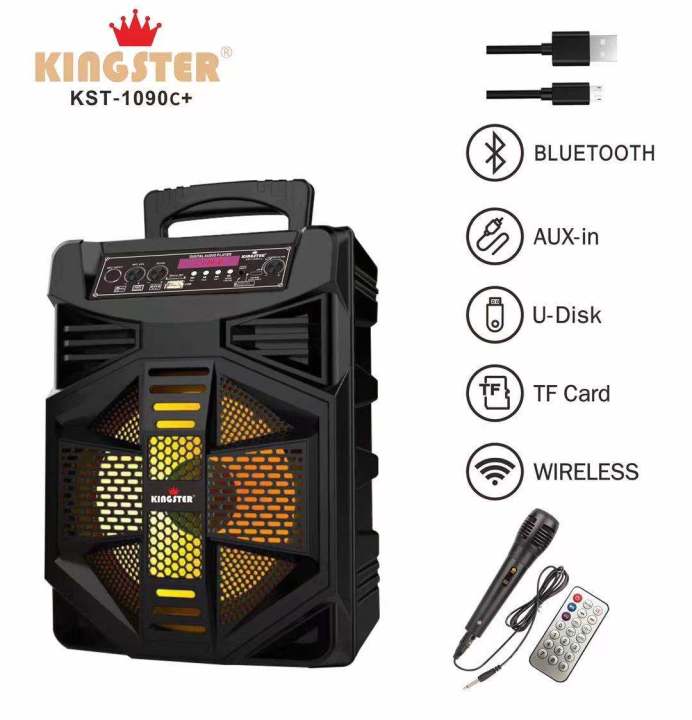 KINGSTER 1090C+ Portable Bluetooth Speaker Radio USB with Microphone ...