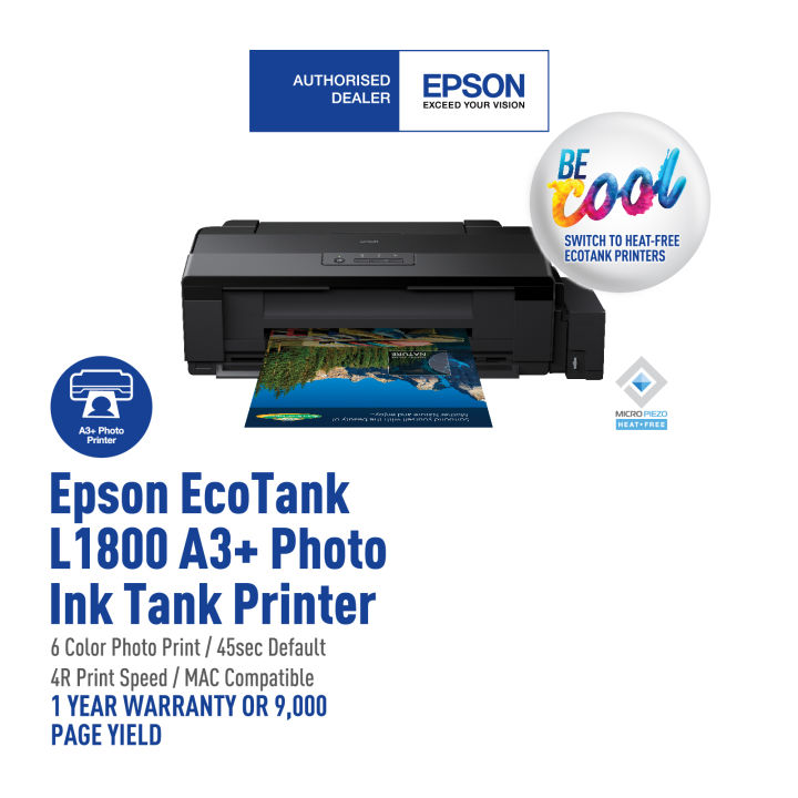 Epson L1800 6-color A3+ Ink-Tank Printer | Lazada
