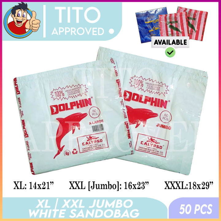 [Orig] 50pcs Calypso Dolphin XL Extra Large XXL Jumbo Super Jumbo White ...
