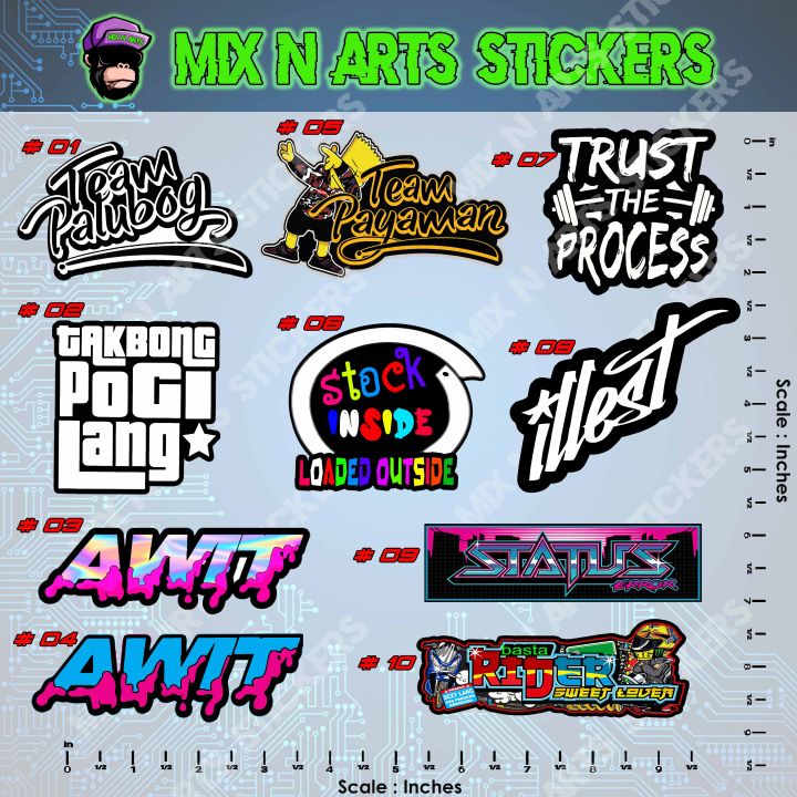 Awit Team Palubog Laminated Vinyl Sticker SOLD PER PIECE | Lazada PH