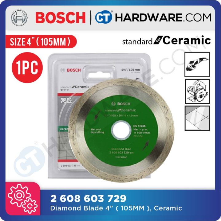 BOSCH 2608603729 BOSCH DIAMOND BLADE 4" ( 105MM ) SEGMENTED CERAMIC ...