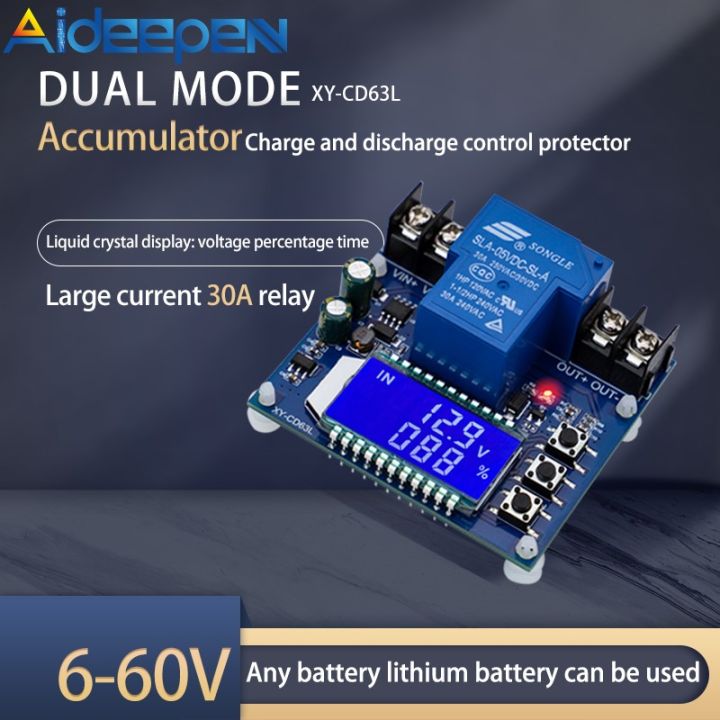 Aideepen CD63 30A Battery Charging Control Module, DC Voltage Protection For Complete Power-off ...