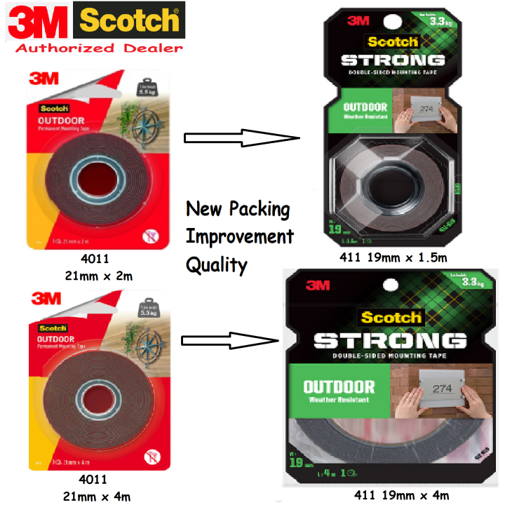 3M Scotch Outdoor Permanent Mounting Tape double sided tape Super ...