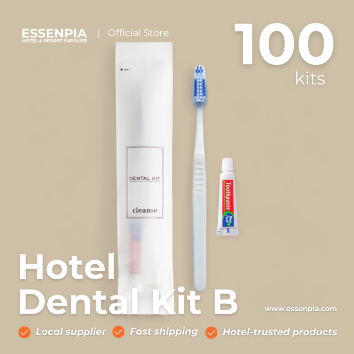 100 PACKS CLASS B - Hotel DENTAL KIT Toothbrush Kit Travel Kit ...
