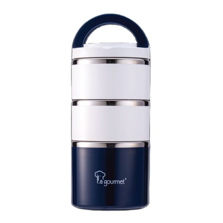 La gourmet 3R PAC2GO 1.23L Triple Deck Lunch Box- Blue | Lazada