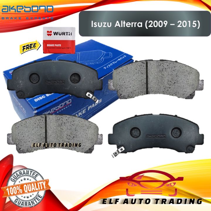 Genuine Akebono Front Brake Pads for Isuzu Alterra (2009 - 2015) | Lazada PH