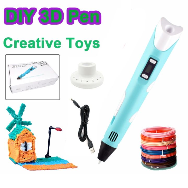 3D Pen Digital Display Intelligent Printing Pen Child Safe Low ...
