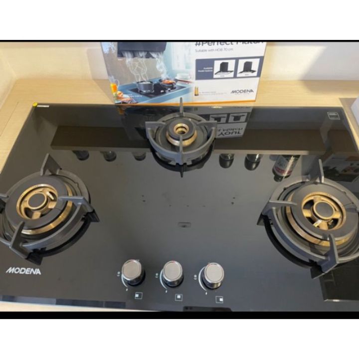 Kompor tanam Modena BH 6935 LF / 3 tungku Kuningan | Lazada Indonesia