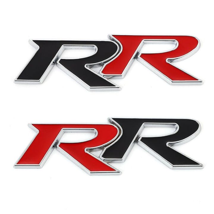 3D Metal RR Logo Car Stickers Emblem Decals for Honda RR Civic Mugen ...