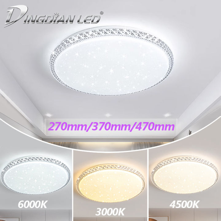 DingDian LED Ceiling Light Modern Crystal Lamp AC220V 30W40W60W72W96W 3 ...