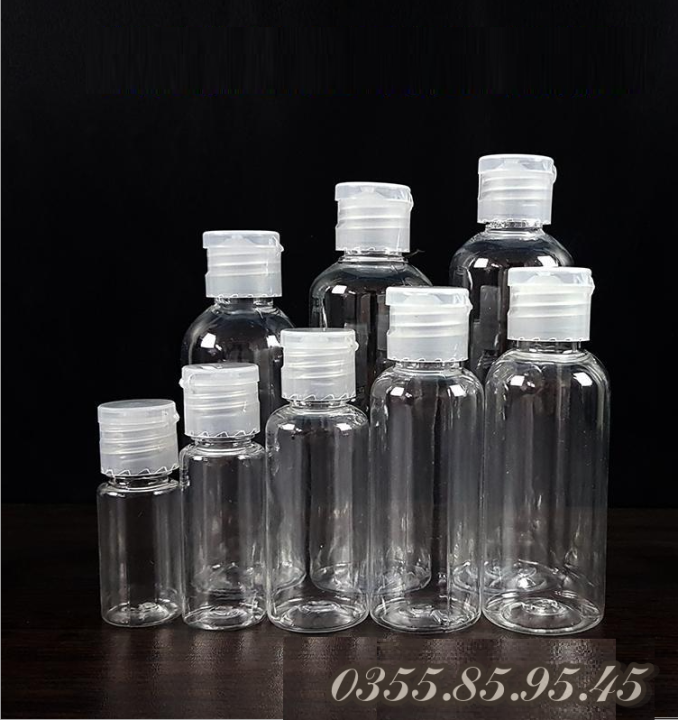 50 Chai nhựa trong nắp bật 5ml / 10ml / 15ml / 20ml / 30ml / 50ml / 80ml / 100ml - Lọ chiết mỹ ...