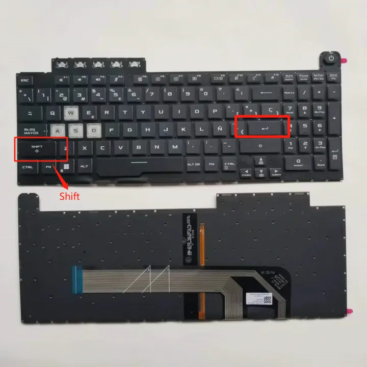 New SP Spanish RGB Backlit For ASUS TUF Gaming F15 FX506 FA506 FA506Q FX506H FX506LI FX506LH F17 ...