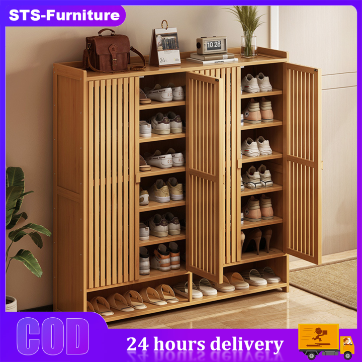 Shoe cabinet storage rack household large-capacity multi-layer storage ...