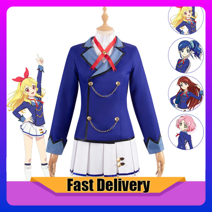 Anime Aikatsu! Series Hoshimiya Ichigo Cosplay Full Set Costume Daily ...