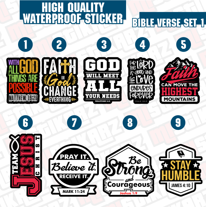BIBLE VERSE - Waterproof Sticker | Lazada PH